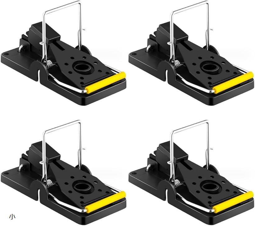 バネ式のネズミ捕り機4個セットです。強力なバネで1度ネズミを挟むと逃がしません。ボタンを押して簡単にリリースできるので、ネズミに触れずに後処理ができます。本体はABSプラスチック製で水洗いOK。繰り返し使うことができ、屋内・屋外どちらでもお...