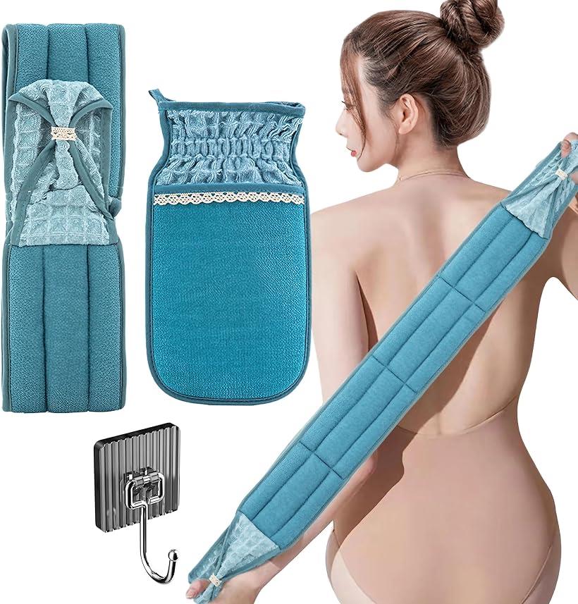 「2種類の垢すりで角質ケアを手軽に」 全身ケアに便利な垢すりタオルと垢すりミトンが含まれており、どちらも簡単に使えます。背中のような手の届きにくい箇所には垢すりタオルを、腕や足にはフィット感抜群の垢すりミトンを使い分けることで、効率よく全身...