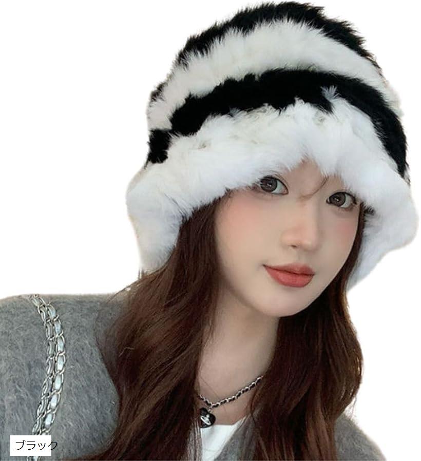 「まるでうさぎの毛のような、極上の肌触り」 ふわふわのウサギの人工毛素材を使用し、まるで本物の毛皮のような柔らかな肌触りを実現しました。通気性も抜群で、長時間かぶっていても快適です。「小顔効果抜群。おしゃれを楽しめるデザイン」 頭周り約55...