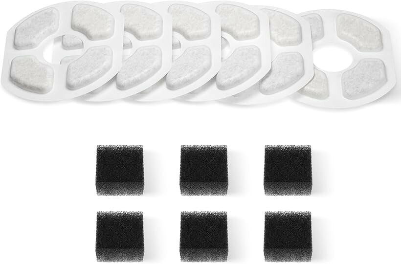 商品コード2bjrv2wu6n商品名交換用活性炭フィルター イオン交換樹脂 WDQ1 2.5L猫自動給水器に専用 フィルター6枚入 スポンジ6個入ブランドStouchiカラーホワイト、ブラック「内容量」専用交換フィルターx6枚、スポンジx6...