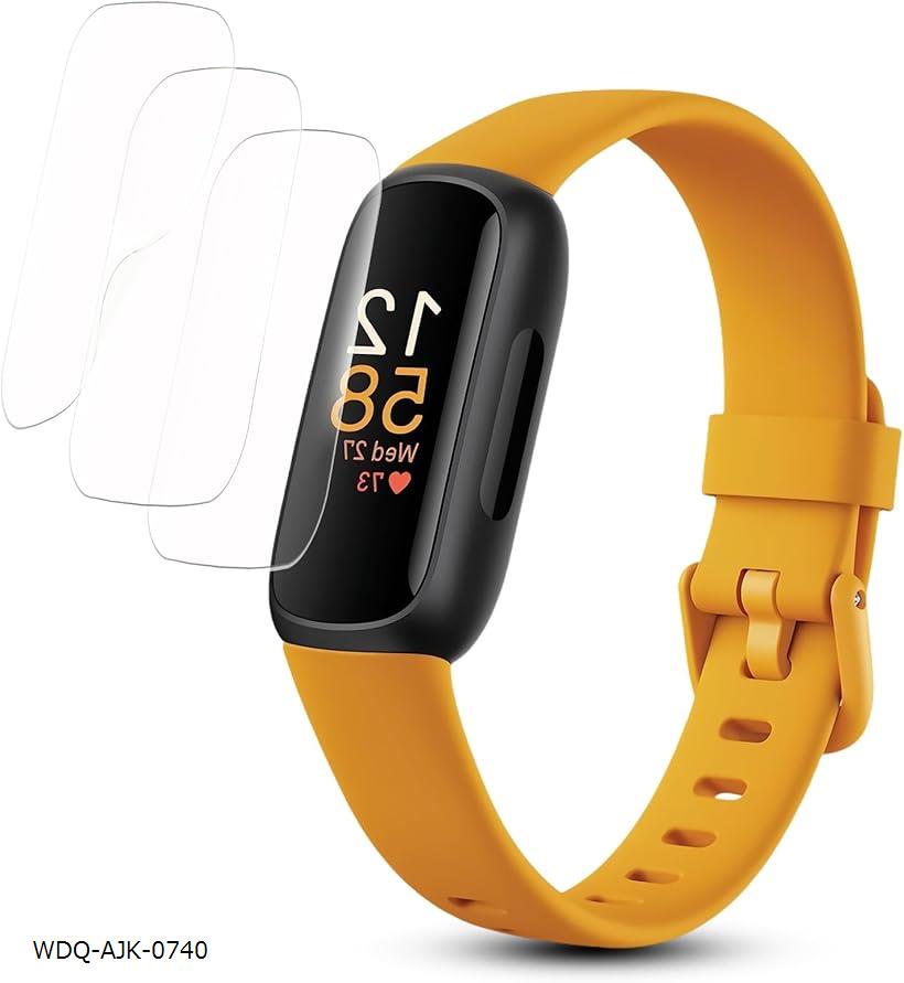 「対応機種」For Fitbit inspire3 保護フィルム。「柔軟な素材＆バブルフリー」ご注意：保護フィルムは強化ガラスではなく、高品質の熱可塑性ポリウレタン（TPU）、柔軟な材料で作られており、スクラッチ防止、傷つきにくい、携帯電話...