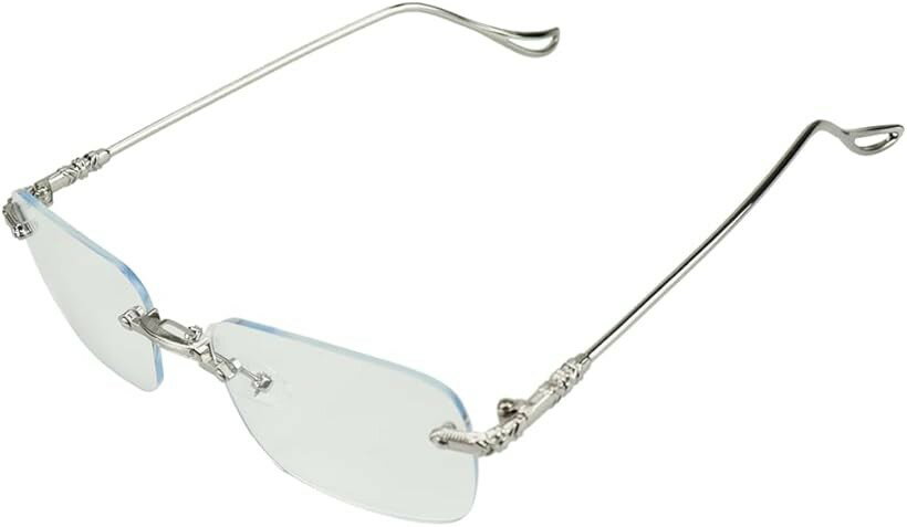 ・男女問わず身に着けられるシンプル＆スタイリッシュなデザインが魅力のリムレス眼鏡です。フレームが無いので視野が広がり、長時間の着用でも疲れにくいところがポイントです。・パソコン・スマートフォン・タブレット・ゲーム機などの画面を長時間見過ぎる...