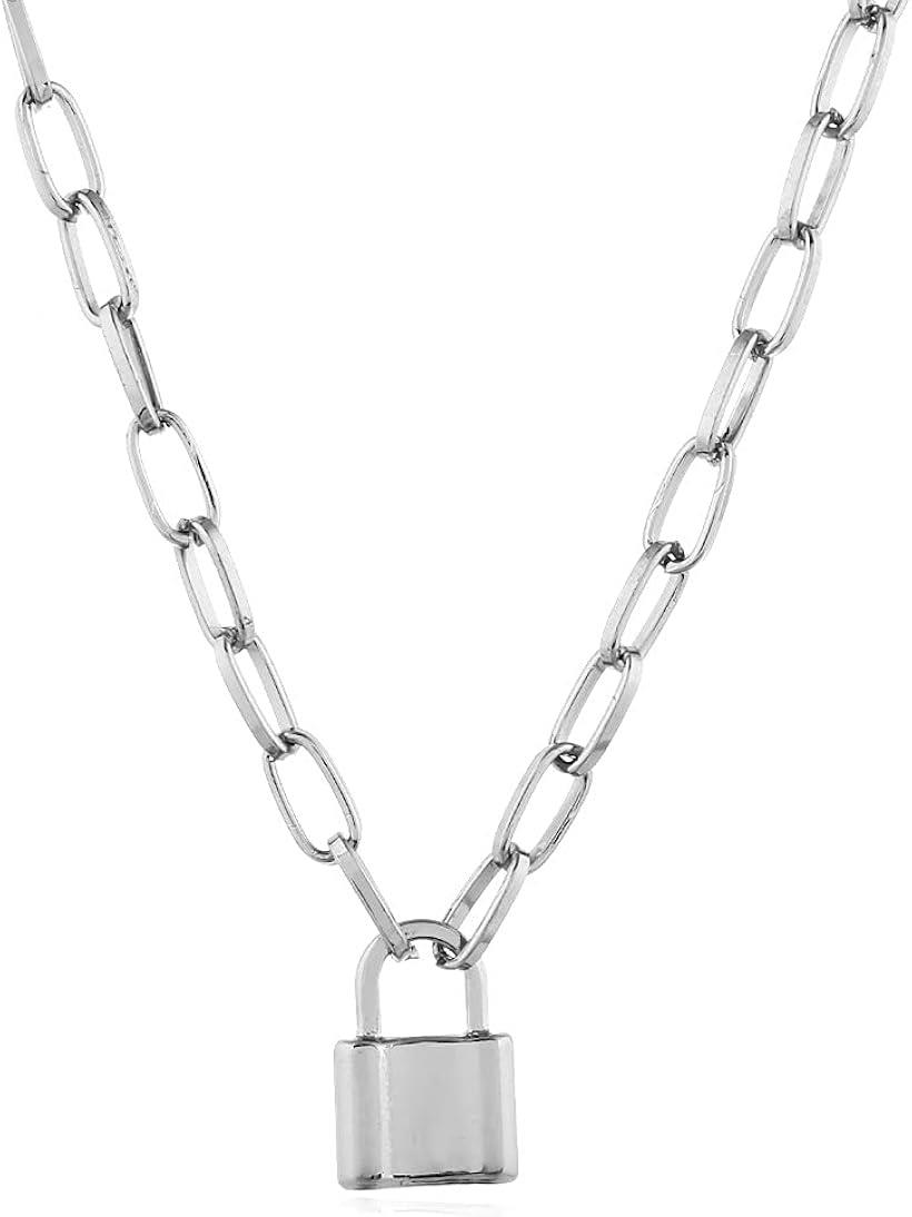 ネックレス長：約42cm (+5cm延長可能）パドロックsize：2.5cmx1.5cm素材：合金※ 他ネットショップでも併売しているため、ご注文後に在庫切れとなる場合があります。予めご了承ください。※ 品薄または希少等の理由により、参考価...