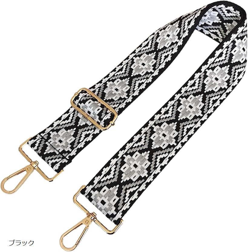 「高密度ステッチで華やかさUP」 丁寧に施された刺繍風デザインが、コーデに上品さと個性をプラス。まるで海外のファブリックのような、繊細で高密度な模様が魅力です。「太めx幅広設計で肩がラク。」 幅約5cmのナイロンベルトが肩への負担をやわらげ...