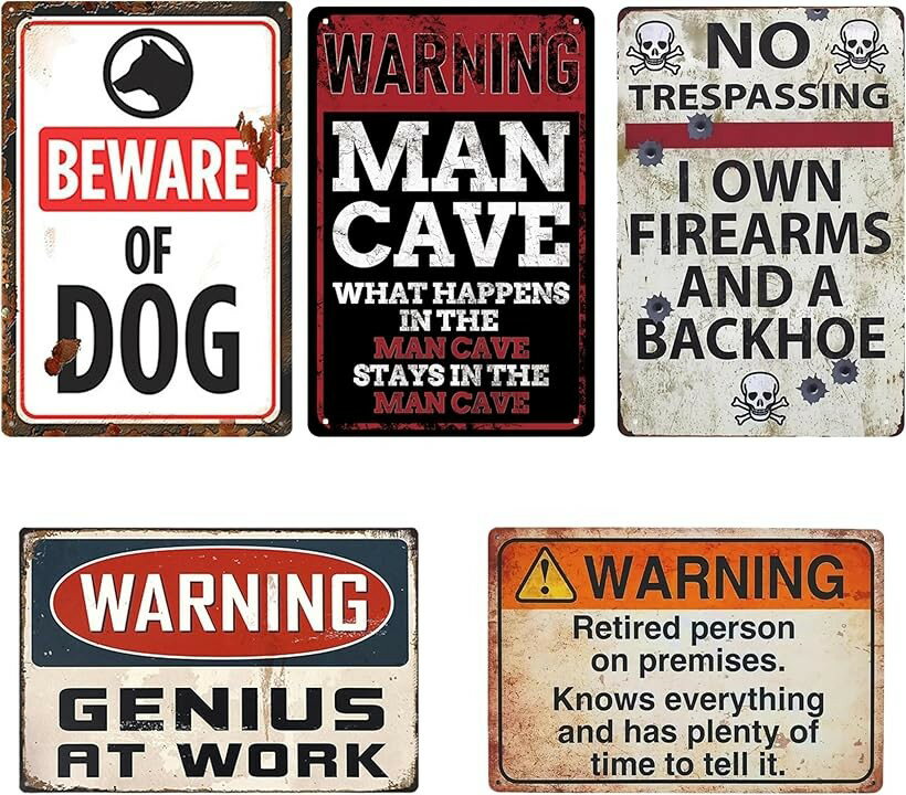 「商品仕様」サイズ：約20x30cm，厚み：約2.5mm，1枚あたりの重さ：約140g，セット枚数：5枚，素材：スチール「レトロな雰囲気に」家のリビングやガレージ等のインテリアとして飾るのはもちろんのこと、飲食店やサロンなど店舗のディスプレ...