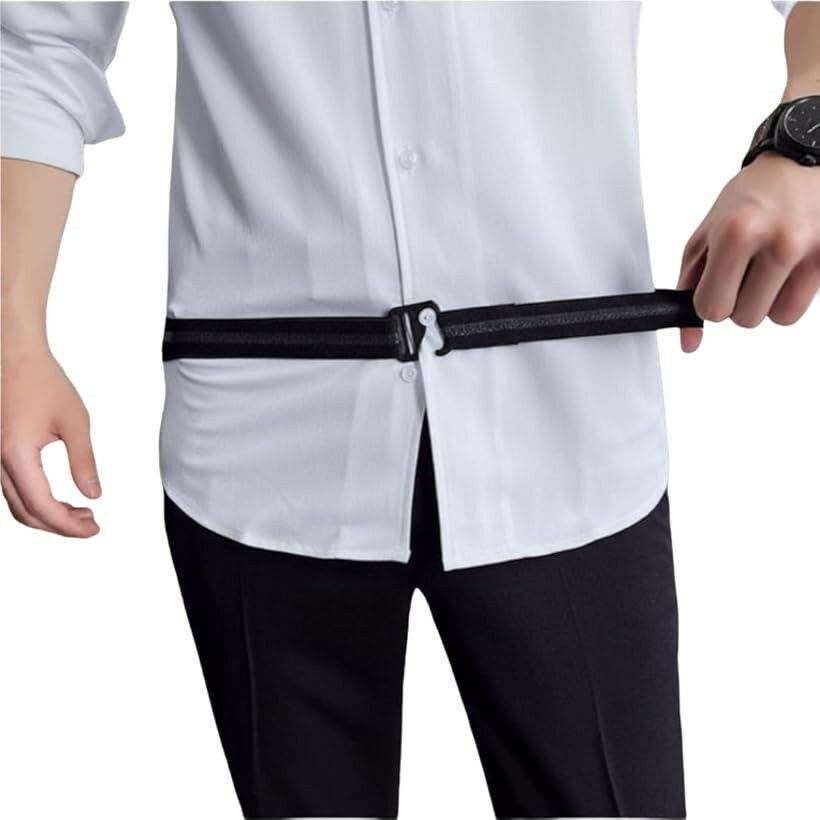 「裾だまり解消」このバンド1本で、シャツのはみ出しを抑え、スリムフィットなラインを実現。座る・動く動作でも乱れにくい着こなしをキープ。ビジネスシーンはもちろん、カジュアルでも清潔感ある身だしなみを再現できます。「伸縮フィット」前面のワンタッ...