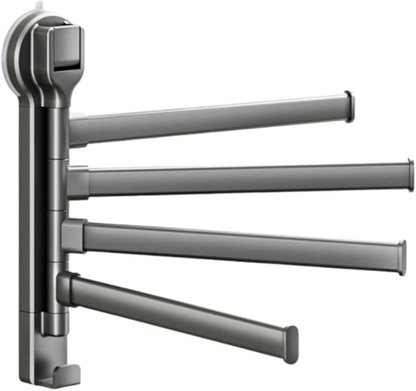 「強力吸着」工具不要で取り付けできる粘着吸盤式を採用しています。滑らかな壁にしっかりと固定でき、落下の心配がありません。賃貸住宅にもおすすめです。「4本バー構造」4本のバーで複数枚のタオルを効率よく干せます。家族全員分のタオルを一度に掛けら...