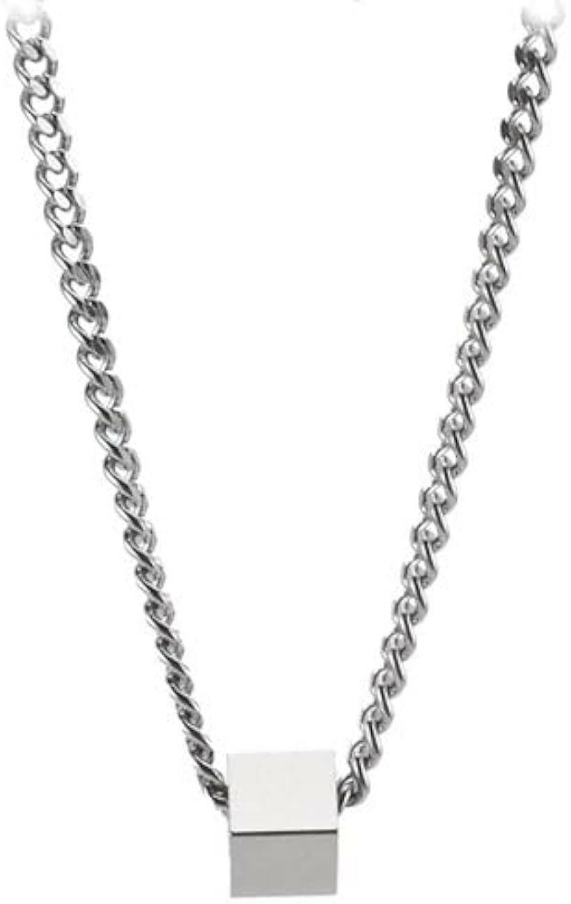 商品コード2brjp6j9l8商品名ネックレス キューブトップ 四角 サイコロ 金属アレルギー対応 ステンレス アジャスターチェーン付きブランドAREUMカラーシルバーサイズ等中「デザイン｜ミニマルだからこそ映えるスクエアトップ」無駄を削ぎ...