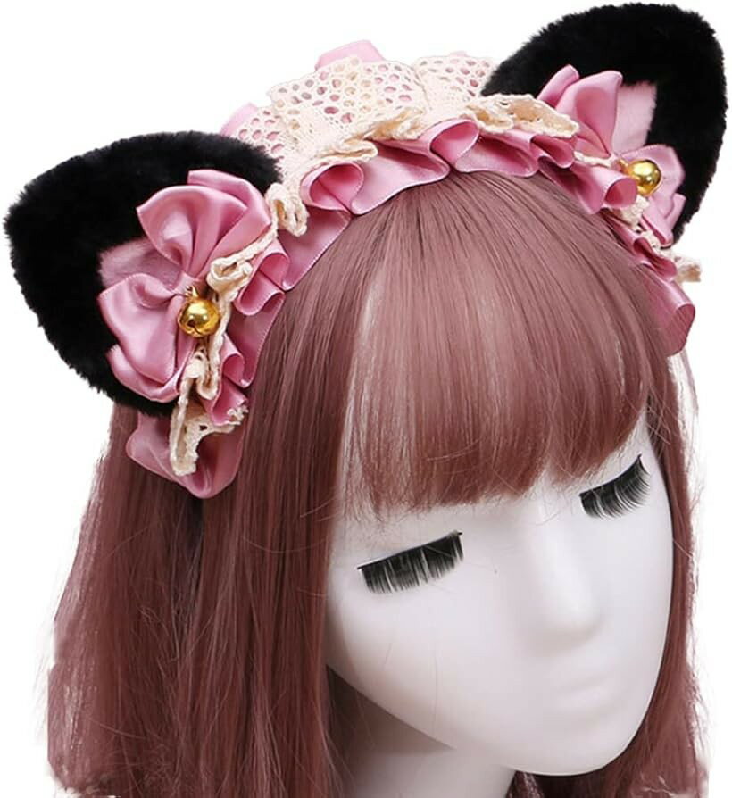 バリエーションコード : 2b46sldcrj商品コード2b46guhin1商品名ヘッドドレス ねこ耳 カチューシャ メイド リボン コスプレ 髪飾り 黒耳・ピンクブランドFUPUTWOカラー黒耳・ピンク・ふわふわの可愛いねこ耳付きレディー...