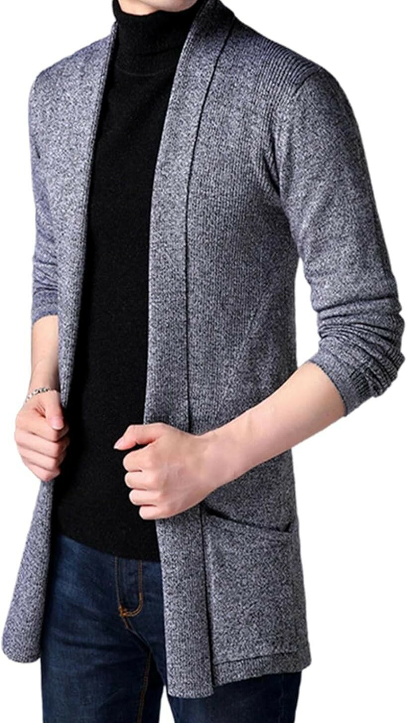バリエーションコード : 2bjdh6so4c商品コード2bjdht9sjq商品名メンズ カーディガン ロング ゆったり ニット ジャケット 羽織ブランドSilver ＆ Styleカラーグレーサイズ等Mメンズ用 カーディガン、スリムに見せ...
