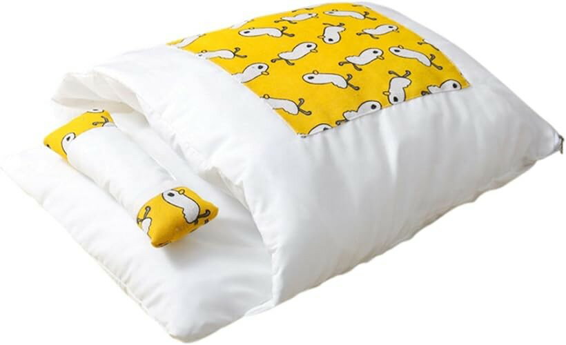 バリエーションコード : 2b91gs3slw商品コード2bup1xhfxv商品名猫犬 冬用寝袋 保温防寒 寒さ対策 猫 犬 布団 あったかペット ふわふわクッション 枕 可愛いキャットハウス ねこ いぬブランドCAWKAYカラーイエロー（...
