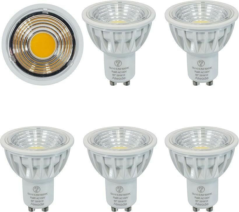 バリエーションコード : 2bj20dq8ch商品コード2b8di55p4d商品名5.5W LED電球 550lm 60W形ハロゲン電球相当 GU10口金 調光不可90度広角LED スポットライト、昼光色6000k、95Ra演色性ブランドA...
