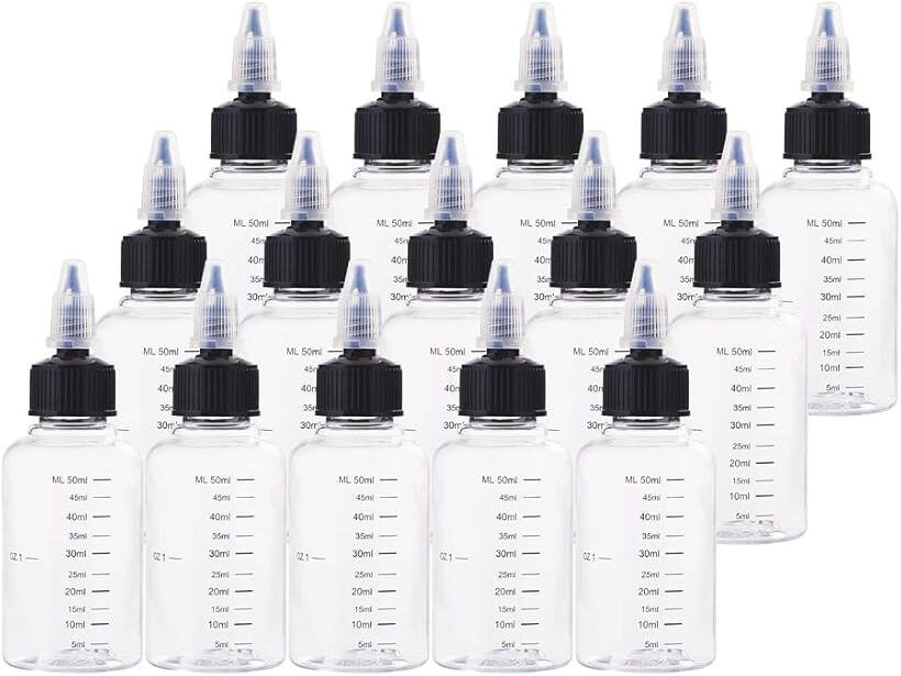 バリエーションコード : 2b8p3r1ri8商品コード2b8pk1n1jo商品名15個セット50ml目盛りドロッパーボトル ツイストキャップ クリアボトル グルー オイル 水絵具 液体容器 滴瓶 クラフトブランドBENECREATサイズ等...