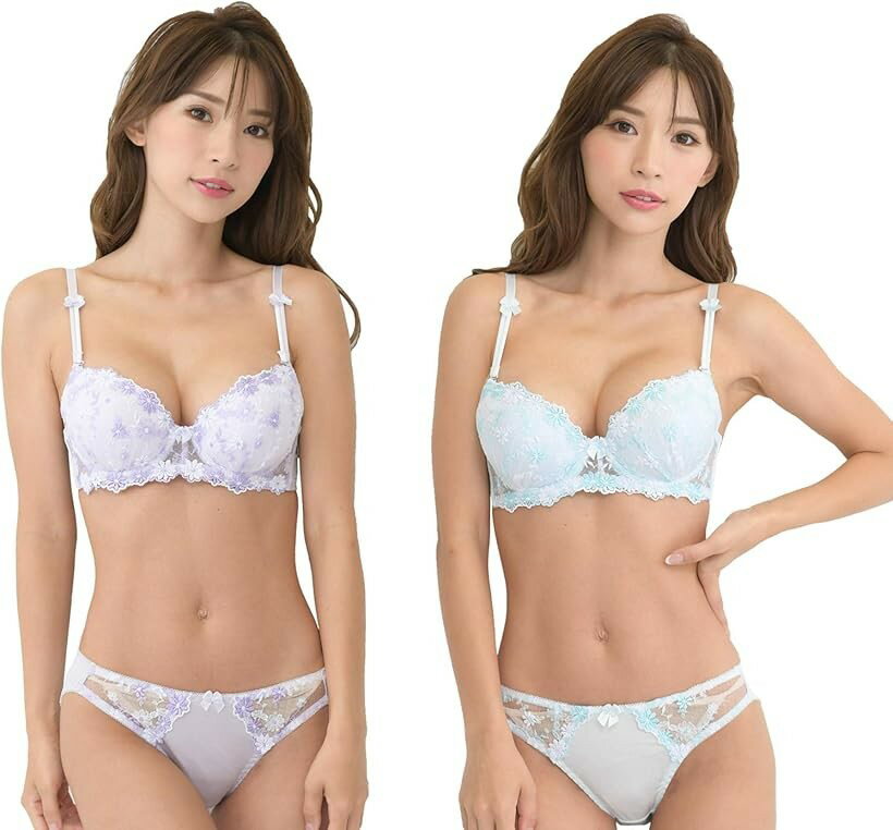 バリエーションコード : 2b8qj3h859商品コード2b68x4f8c5商品名レディース ブラ ブラジャー ショーツ 下着 上 下 セット 女性 カップ 取り外しブランドSmile lala(スマイル ララ)カラーブルー＆パープルサイズ...