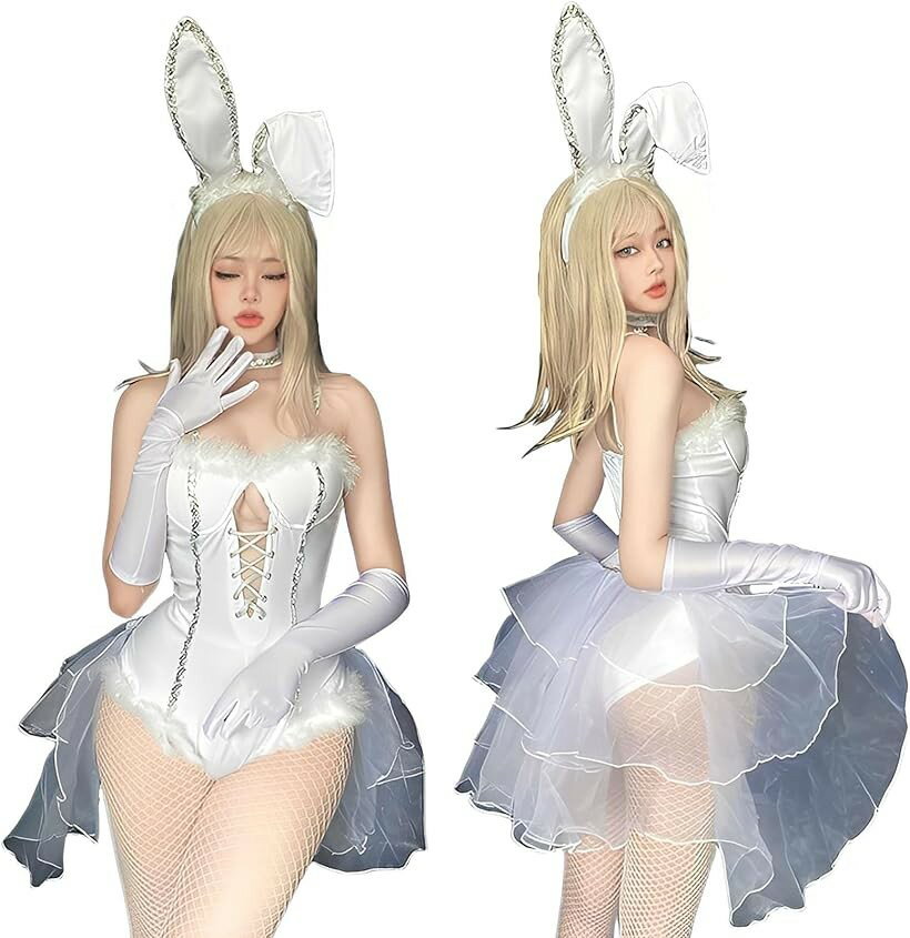 バリエーションコード : 2brf3ulns3商品コード2brf3ik6nx商品名ホワイト バニーガール コスプレ 白 コスチューム 衣装 ハイレグ うさぎ ハロウィン 仮装 テールスカート ミニ スカート 可愛い レオタード エレガントブ...