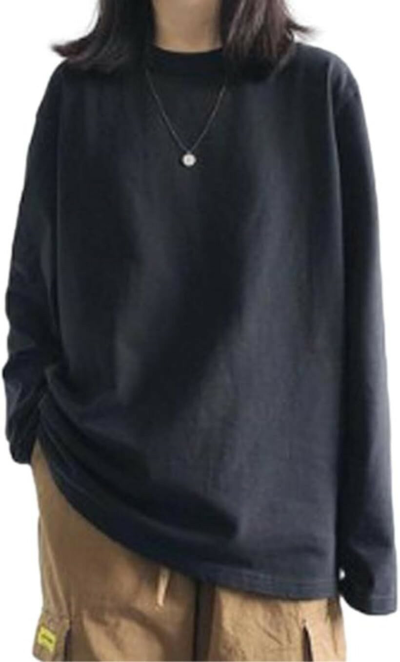 バリエーションコード : 2b9h9ixtk9商品コード2b9h9f080v商品名ロンT 長袖 体型カバー 無地 Tシャツ カットソー ゆる ビッグシルエット 大きいサイズ レディース Uネック 無地 丸首 クルーネック トップス 着やせ ...