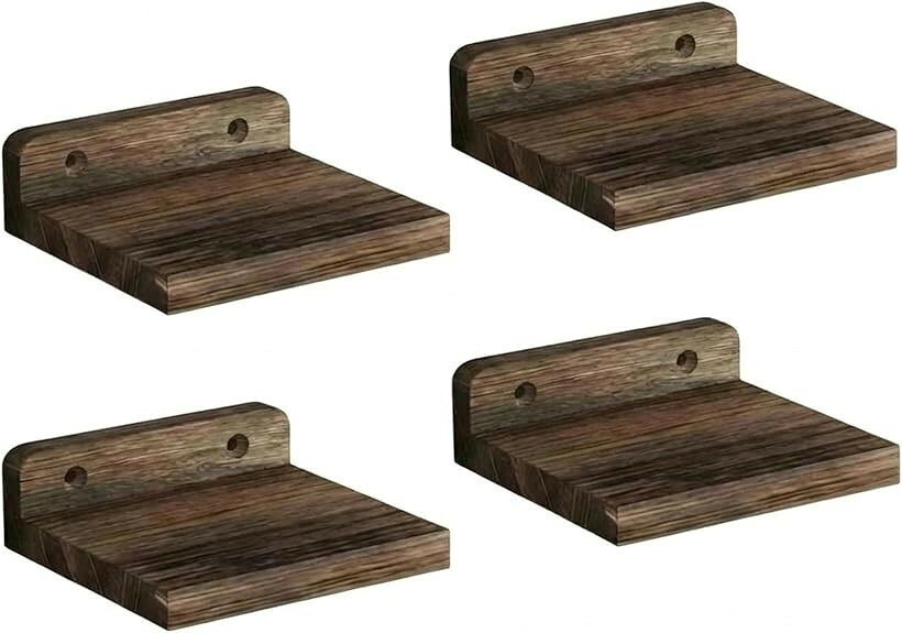 バリエーションコード : 2brd999sk8商品コード2brd95tl25商品名ウォールシェルフ 4個セット 木製 壁掛け 棚 ウォールラック 飾り棚 ラック 収納 壁面 L字 おしゃれ 北欧 キッチン リビング トイレ 玄関 ミニ 画鋲...