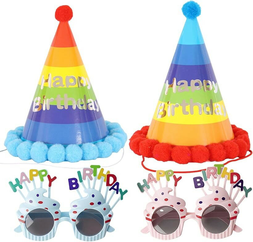 バリエーションコード : 2buxuynyo6商品コード2buxu8rtgy商品名誕生日グッズ バースデー 帽子 サングラス 2点セット 誕生日 三角帽 パーティー用ブランドRAYTRUTHカラーブルー＆ピンク「誕生日の主役をもっと華やかに...
