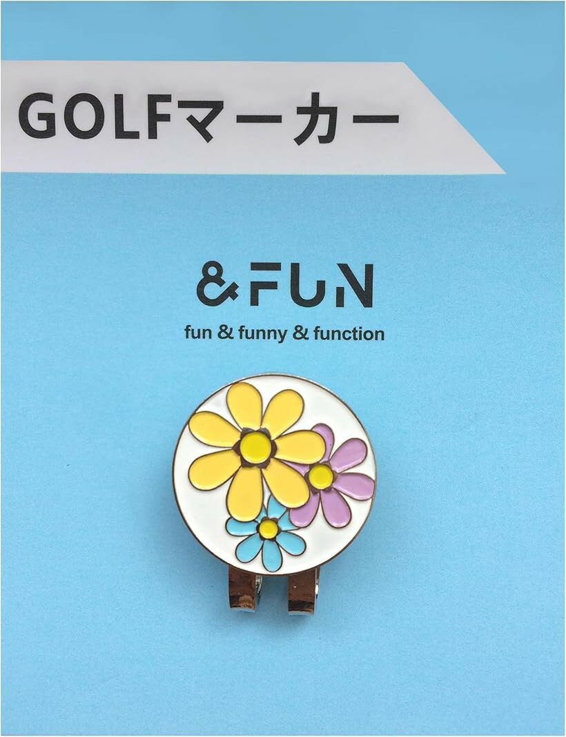 バリエーションコード : 2bjjogrsp1商品コード2bjjosditi商品名ゴルフマーカー レディース 女子 かわいい おしゃれ 花 ギフト アンドファン イエローブランド＆FUNカラーイエローかわいい花柄ゴルフマーカー帽子に取り付け...