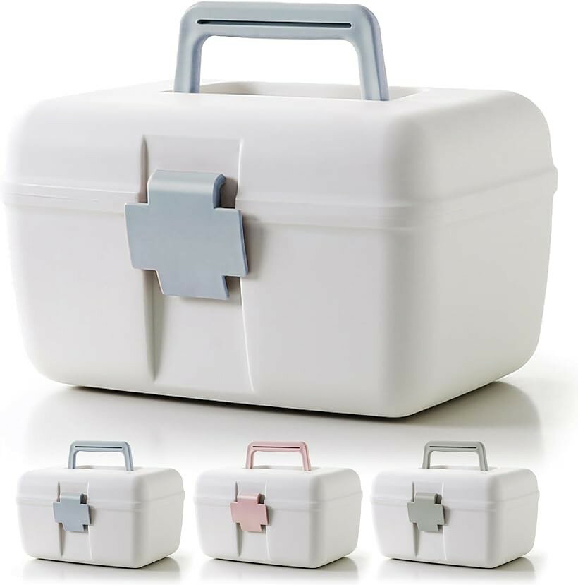 バリエーションコード : 2b9io9dvk2商品コード2b9io03n6j商品名薬箱 救急箱 救急ケース 可愛い オシャレ 小型 持ち運び くすみカラーブランドRIMINAカラーブルー＊見せ置き出来るデザイン／RIMINAくすみカラーBO...