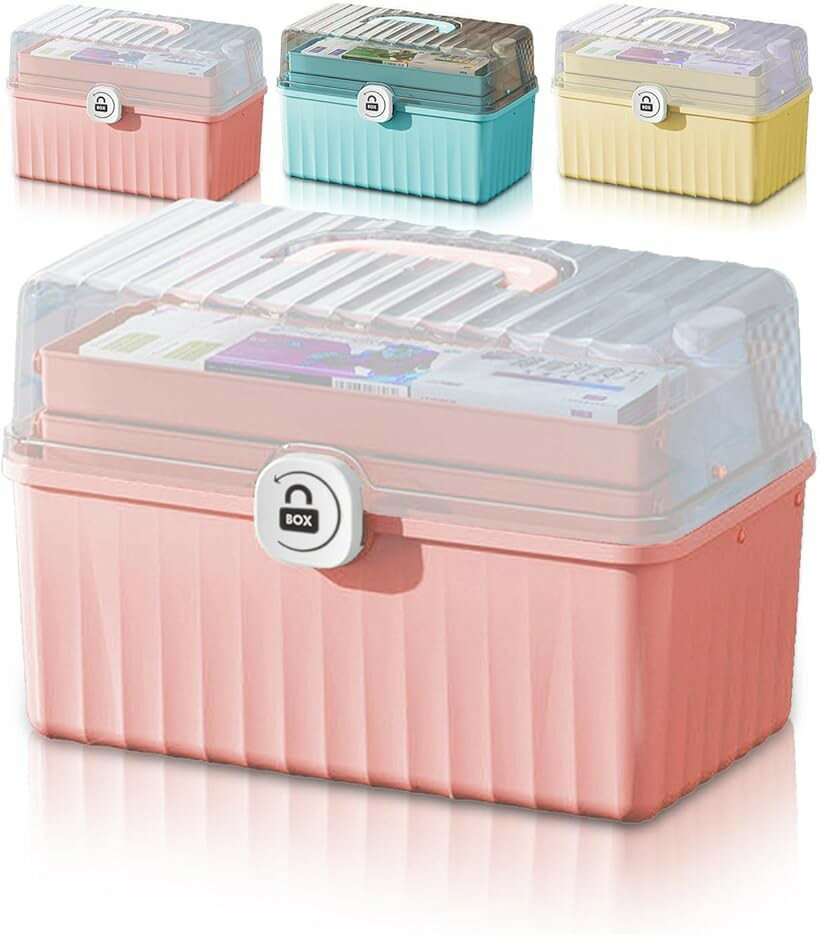バリエーションコード : 2bu0dto1dg商品コード2bu0df5qjs商品名3段で整理整頓 救急箱 薬箱 大容量 おしゃれ 可愛い 薬 収納ケースブランドRIMINAカラーピンクサイズ等大サイズ「ポップで可愛い薬箱」 ブルー・ピンク・...