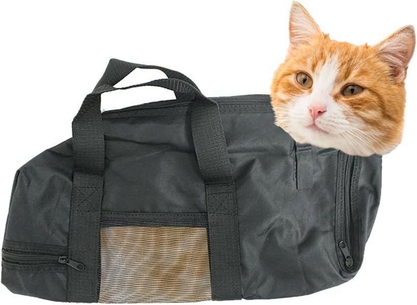バリエーションコード : 2buopwqdy0商品コード2buol56uqf商品名猫 目隠し 爪切り 猫用 ポータブル 暴れる 対策 犬 つめきり 噛み付き防止 キャットグルーミングバッグブランドMaatsuカラーブラック丈夫なオックスフォ...