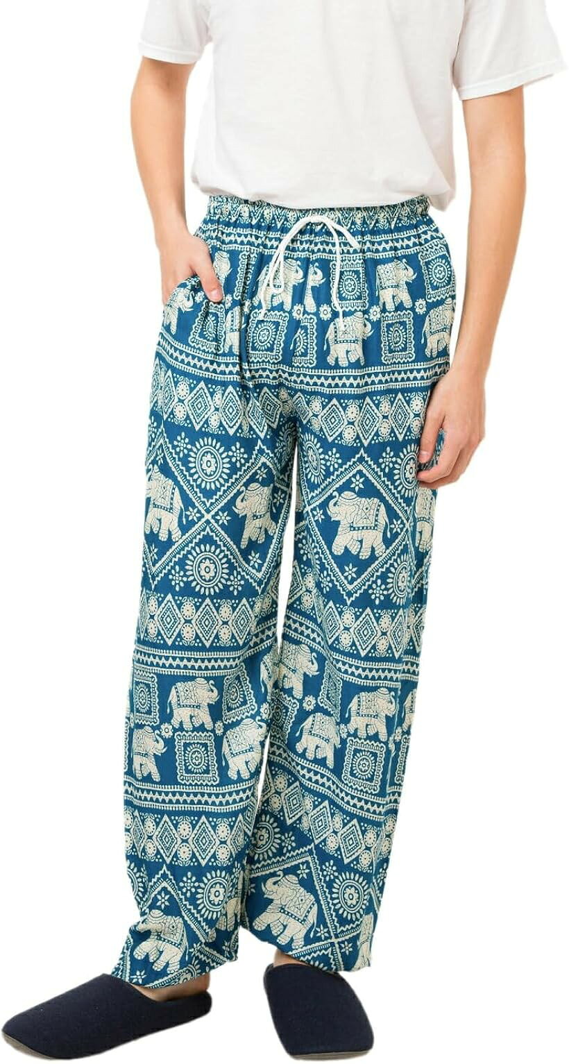 バリエーションコード : 2butsclf98商品コード2buts1jul0商品名アジアン サルエル メンズ エスニック 象柄 ロング丈 ルームウェア ウエストゴム ドローコード ポケット付き レーヨン 総柄ブランドY's factoryカ...