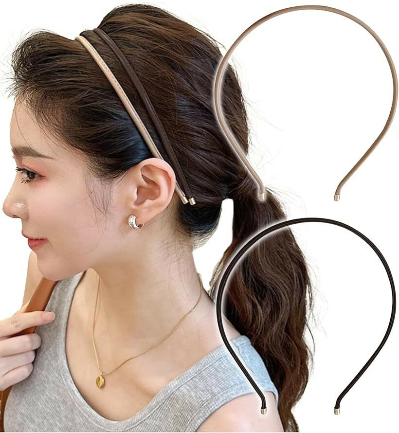バリエーションコード : 2b9oyc1u39商品コード2b90ujkugj商品名カチューシャ ヘアバンド フェイクレザー 細目 おしゃれ 大人カジュアル シンプル 韓国風 2個セットブランドHerbeluemily(ハベルミリィ)カラーミ...