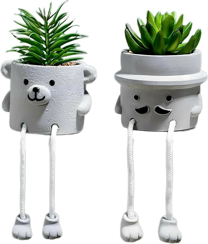 バリエーションコード : 2b9rjgnsr3商品コード2bjisk09wk商品名観葉植物 フェイクグリーン ミニ かわいい おしゃれ 映える インテリア ユニーク 小さい 小熊 チョビ髭 小熊 ＆ チョビ髭ブランドEast Leafカラー...