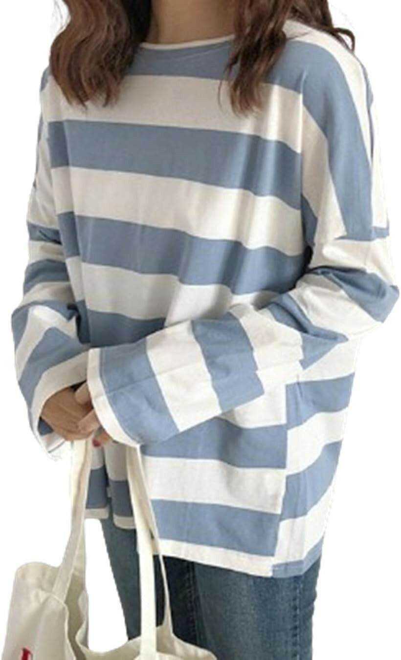バリエーションコード : 2b9npgn9n0商品コード2b9npg52st商品名レディース ボーダー トップス Tシャツ シャツ 長袖 ロンT カットソー 大きめ 丈 長め かわいい ゆったり 女性 ぼーだー とっぷす ロング スリーブ ...