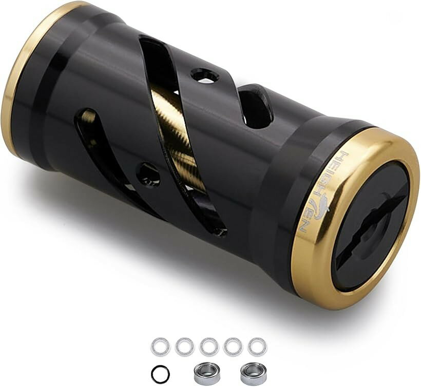 バリエーションコード : 2br9qy63go商品コード2b233n4g14商品名16mm リール ハンドル ノブ シマノ ダイワ 通用 Shimano Type A Daiwa Type S用 Vortex Series ブラック＆ゴール...