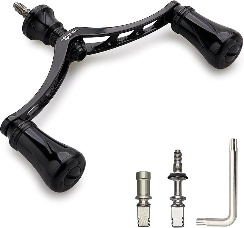 バリエーションコード : 2b455h2ivo商品コード2b9r9sv3l8商品名98mm リール ハンドル 19mm ノブ 搭載 シマノ ダイワ 通用 スピニングリール用 New Pillar Series 98mm - ブラック 940...