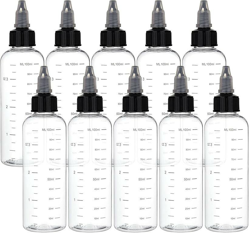 バリエーションコード : 2b8p3r1ri8商品コード2b4240prsl商品名10個100ml ドロッパーボトル 目盛り ツイストキャップ クリアボトル グルー オイル 水絵具 液体容器 滴瓶 クラフトブランドBENECREATサイズ等...