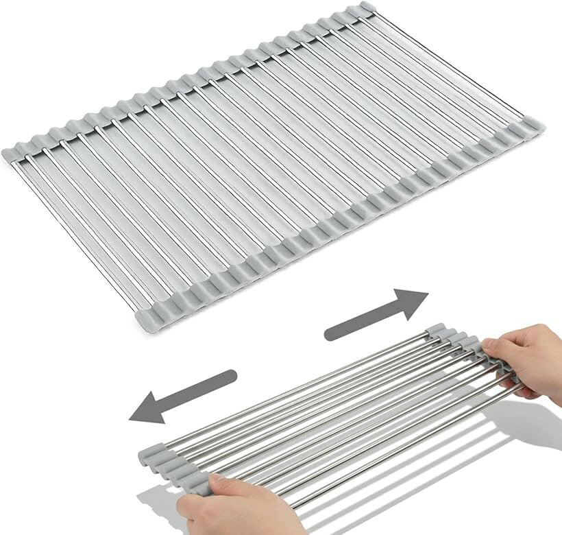 バリエーションコード : 2brgwlv8xi商品コード2brgwx55wc商品名多用途で使えるラック 水切りラック 伸縮 シンク上 折りたたみ ステンレス 耐熱 滑り止めブランドfogmanカラーグレー 41x29～50cm「伸縮29～5...