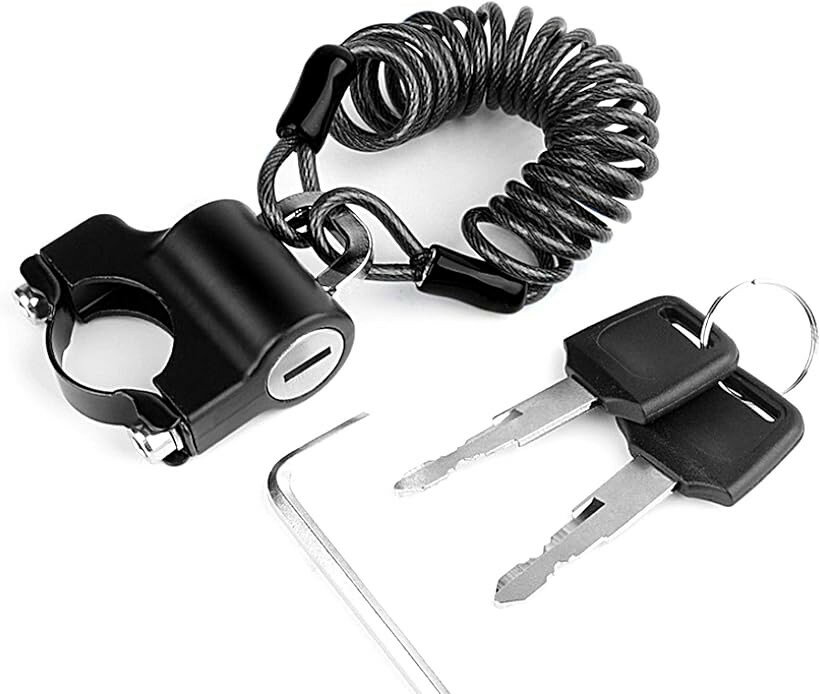 バリエーションコード : 2b4h4yvny6商品コード2b4h42f2fi商品名ヘルメットロック ヘルメットホルダー盗難防止 バイク 自転車 鍵2つ 取付レンチ 1.5mスプリングワイヤー付き 黒ブランドTradeWindカラー黒・vバイ...