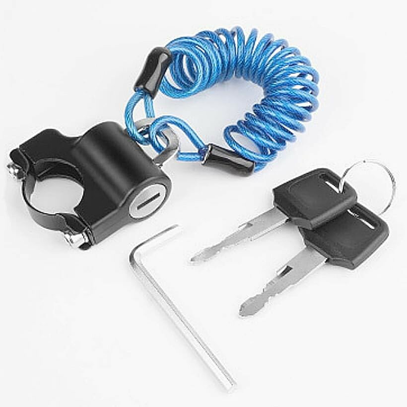 バリエーションコード : 2b4h4yvny6商品コード2b4h46sjkf商品名ヘルメットロック ヘルメットホルダー盗難防止 バイク 自転車 鍵2つ 取付レンチ 1.5mスプリングワイヤー付き 青ブランドTradeWindカラー青・vバイ...