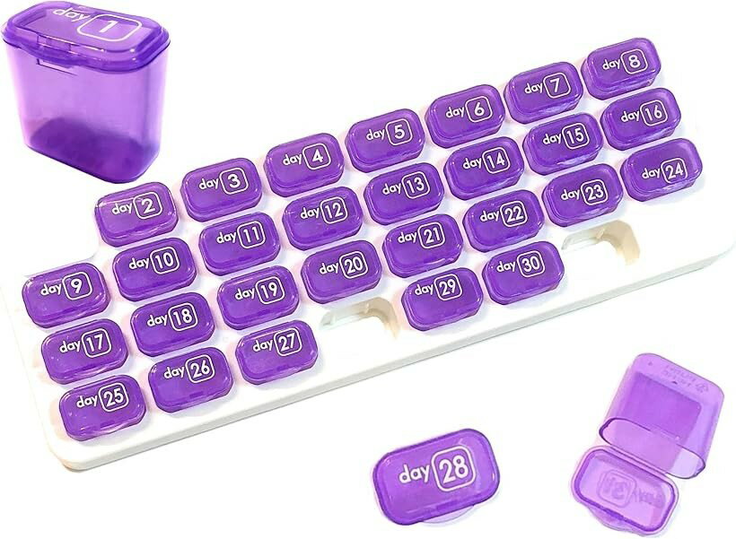 バリエーションコード : 2b4jli315g商品コード2b4jll5lyj商品名ピルケース 1カ月 管理 保管 飲み忘れ防止 カレンダー 携帯用 小分け用 選べるカラー SW1768グレープブランド3worldカラーグレープ「カラー」レッ...