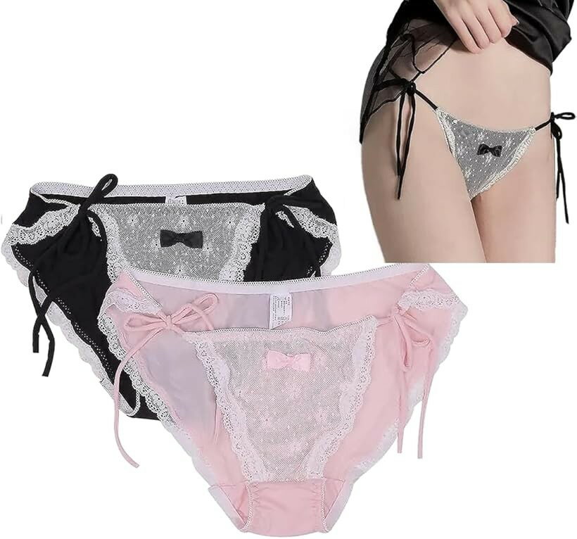バリエーションコード : 2b9fj6j0nf商品コード2b4xl64x91商品名男の娘 パンツ セクシー サイドリボン サテン 生地 ショーツ 2枚セット 女装専用 Lサイズ ブラック/ピンク 女装用 紐パン コスプレ 女装男子ブランドL...