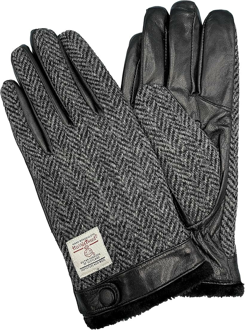 バリエーションコード : 2b23npqg6k商品コード2b23ng193p商品名ハリスツイード HARRIS Tweed x羊革手袋 メンズ スマホ対応 裏ボア チャコールへリンボン HBGL008 CGYHブランドnature et e...