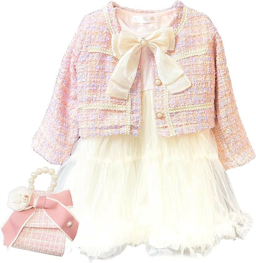バリエーションコード : 2bjtqyjocg商品コード2bjtqtx1c3商品名女の子 結婚式 ワンピース ドレス セットアップ チュール スカート セット 140 ピンク+バッグブランドBanane D'orカラーピンク+バッグサイズ等...