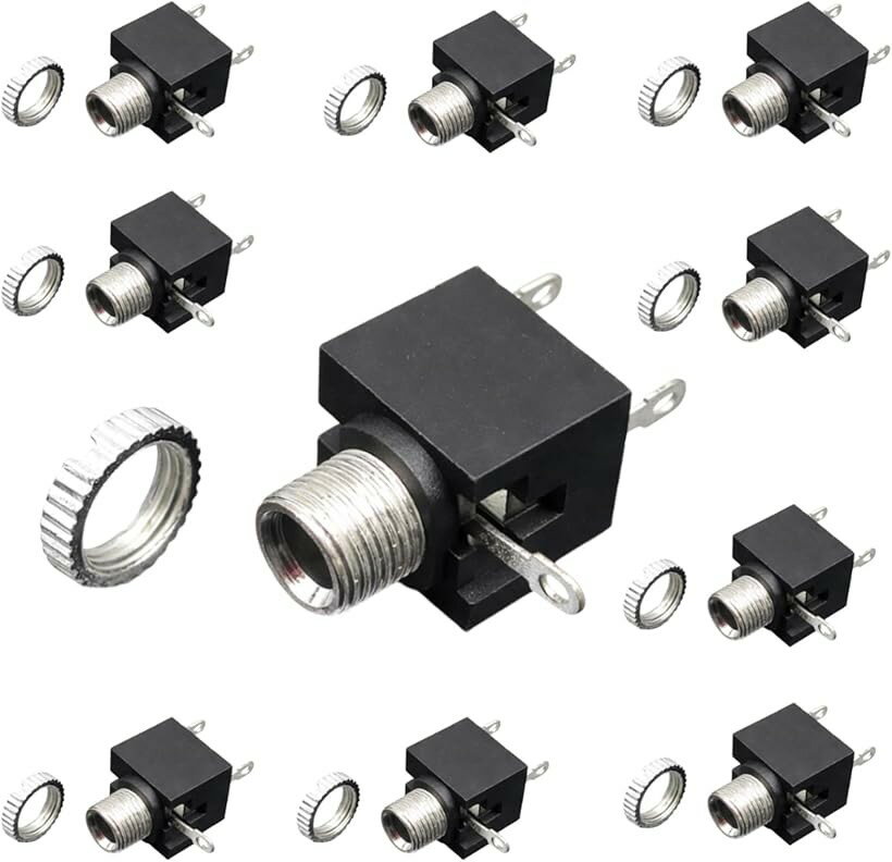商品コード2brq00ydpr商品名オーディオジャック 3.5mm メス モノラル 3端子 パネルマウント PJ-301 ナット付き 10個セットブランドエイタイルカラーブラック「3.5mmモノラルの定番」3.5mm モノラル オーディオジ...