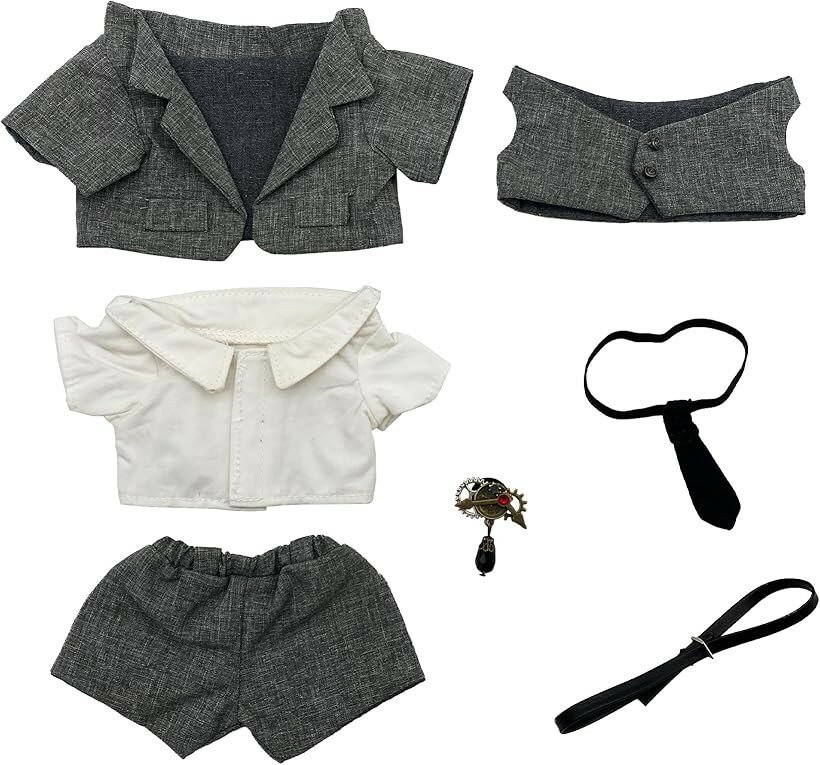 バリエーションコード : 2b91wfknqf商品コード2b91orc8sn商品名ぬい服 ぬいぐるみ 服 20cm 人形 スーツブランドAXLUCEカラーグレーぬいぐるみ用の服です。「 適用サイズ 」約20cm綿人形「 セット内容 」ジャケ...