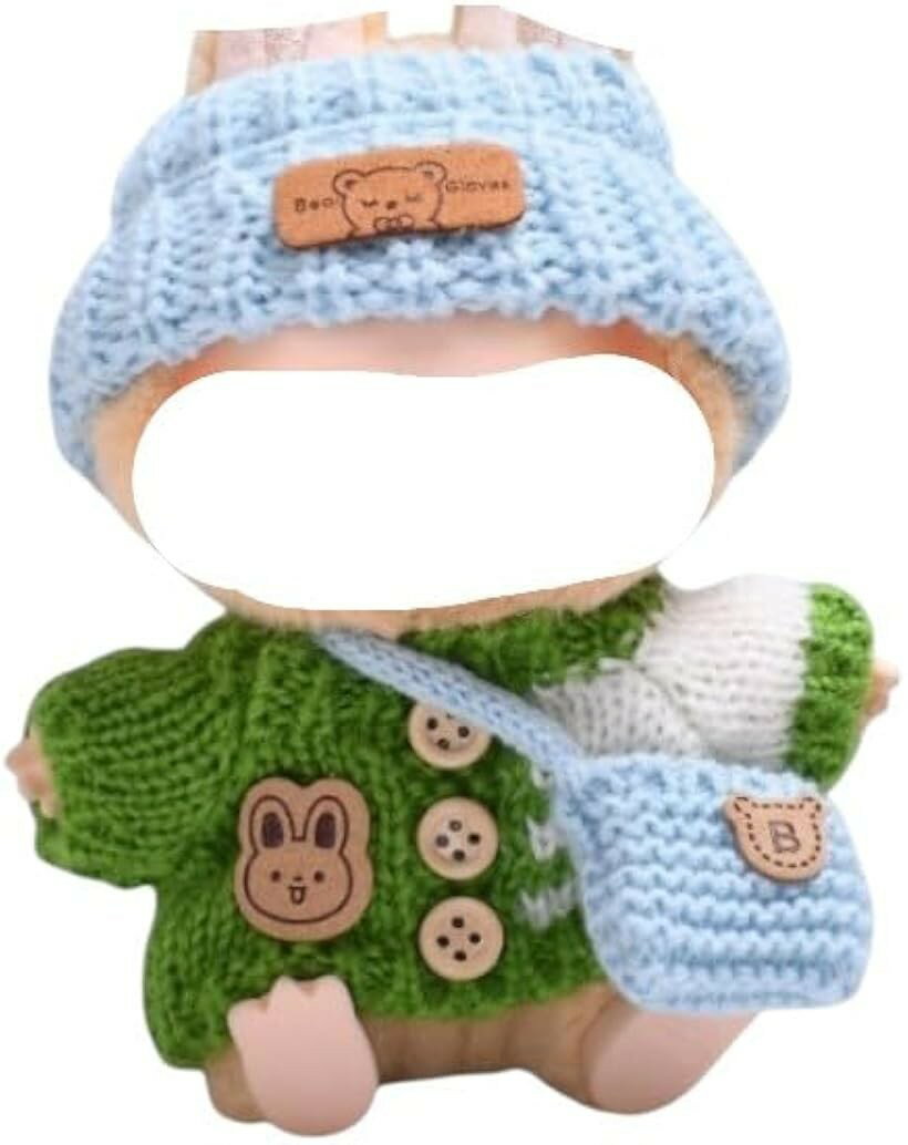 バリエーションコード : 2burk15494商品コード2burkwngvv商品名ラブブ専用 服 ニット帽 セーター バッグ Labubu専用ブランドAXLUCEカラーカラー1＊ ラブブ専用のニットコーデセットは、あったかニット帽、ボタン留...