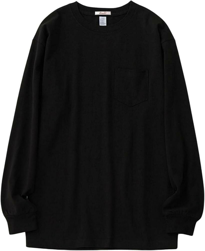 バリエーションコード : 2bjwfhyour商品コード2bjonsxph9商品名しっかり透けないロンt リブ袖 ポケット付 綿100％ レディース メンズ 無地 丈夫 柔らか生地 9オンスクラス 厚手 レギュラーフィット ルームウェア 作...