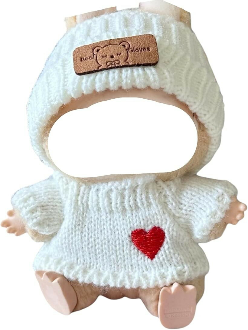 バリエーションコード : 2bun4qlnj6商品コード2bun41tr38商品名ラブブ専用 服 セーター ニット帽 ぬいぐるみ 服ブランドAXLUCEカラーホワイトふんわり暖かいニット帽とハート刺繍セーターのセットは、ラブブ専用のぬいぐる...