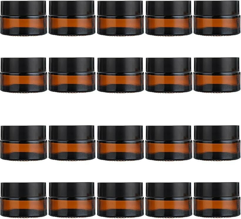 バリエーションコード : 2b9qpk486q商品コード2b9juwfi06商品名クリーム容器 遮光瓶 ガラス製 ジャー 詰め替え 保存用 中蓋付きブランドAlpha Depotカラー茶色サイズ等ブラウン 20g x 20個「保存・詰め替え...