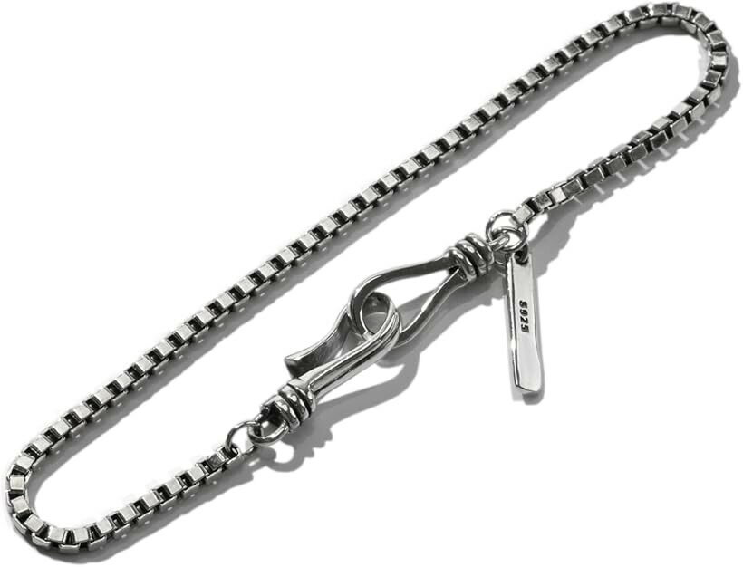 商品コード2brgjnk85g商品名シルバー925 ブレスレット メンズ レディース 男女兼用 ベネチアンチェーン ボックスチェーン フック式 S925刻印 スターリングシルバー 細身 シンプルブランドEPIC BOLENカラーシルバーサイ...