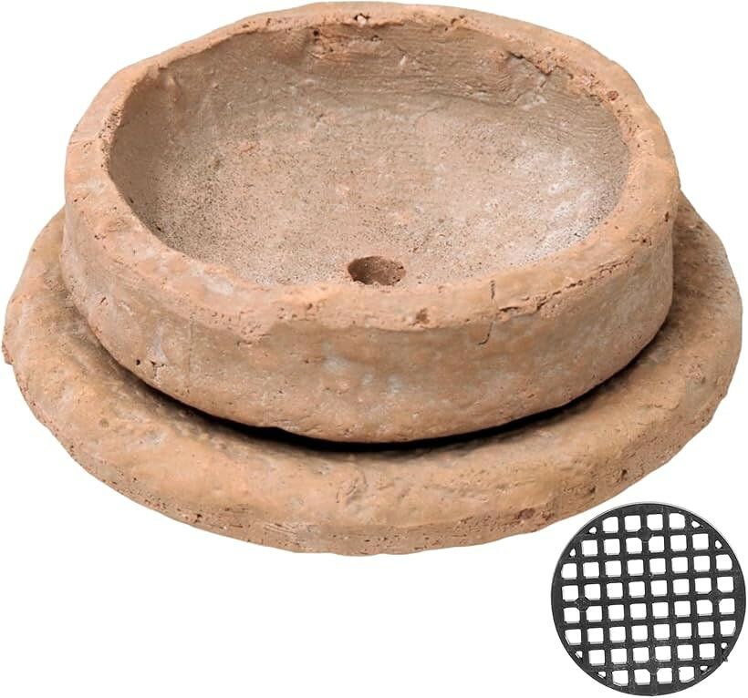 商品コード2brpn6wiup商品名植木鉢 テラコッタ アンティーク風 モスポット 素焼き鉢 園芸 プランター 観葉植物 多肉植物 排水穴 鉢底ネット 受け皿付き 浅いブランドTUISKUカラーブラウン「植物を引き立て、インテリアに溶け込む...