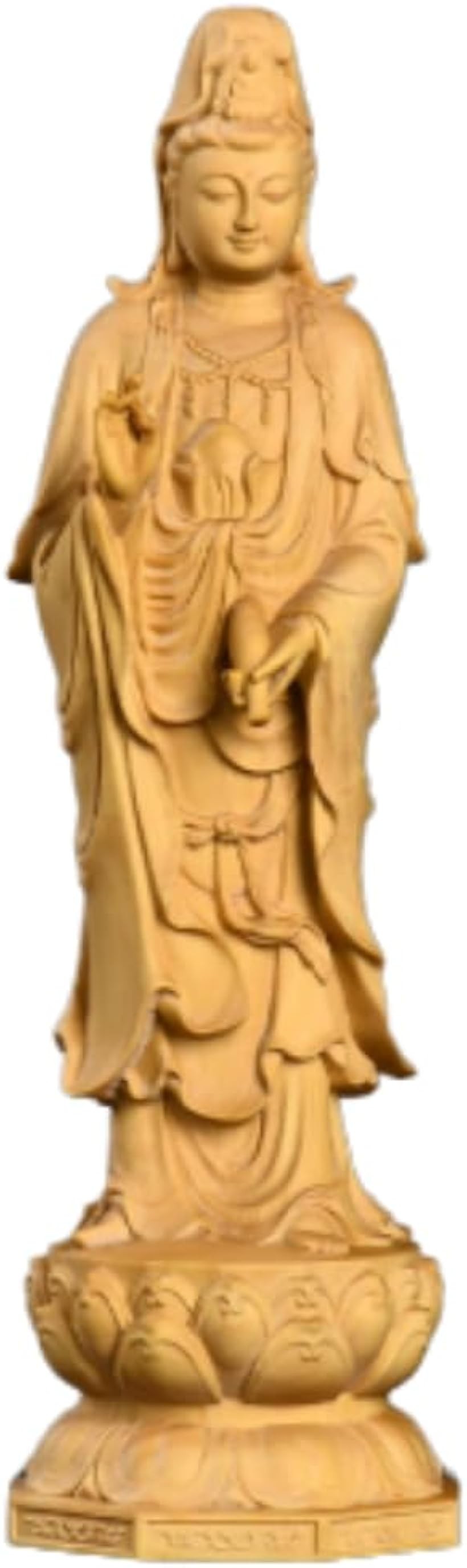 商品コード2brq4nl1ud商品名観音菩薩 仏像 木彫り 観音像 木製彫刻 柘植製 高級木彫り 仏教美術 仏壇仏像 高さ20cmx巾6.5cmx奥行6.5cm 柘植ブランドORIJIRIカラーベージュサイズ等大観音菩薩は、人々をあらゆる苦...