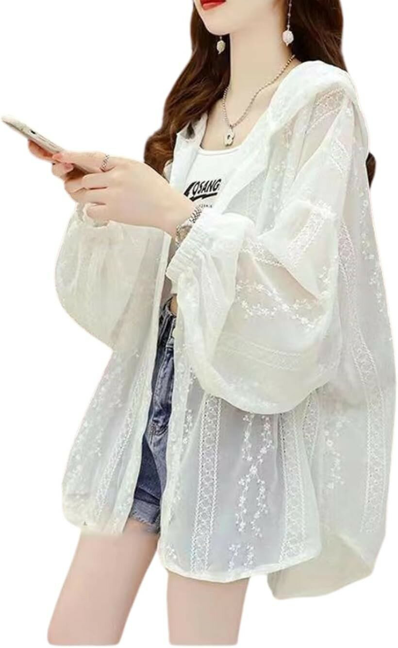 バリエーションコード : 2b9ivfccds商品コード2b9ivfqlfs商品名可愛い シアートップス レディース 夏 シアーパーカー シアーシャツ カットソー レース カーディガン 冷房対策 日焼け対策 uvカット ゆったり 体型カバー...